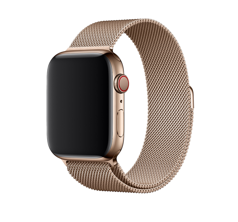 Metal bands : Apple Gold Milanese Loop For Apple Watch 44/42mm